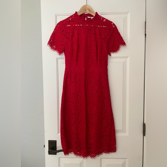 Diane Von Furstenberg | Dresses | Diana Von Furstenburg Dvf Red Holiday ...